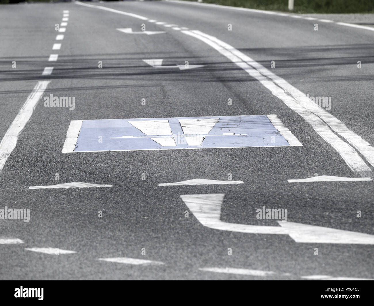 Motorway blue sign turn off hi-res stock photography and images - Alamy