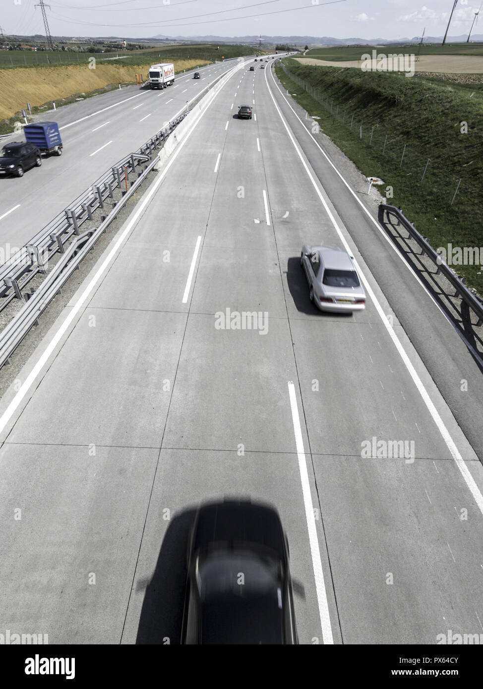A1 West motorway, guide rail, concrete road surface Stock Photo - Alamy