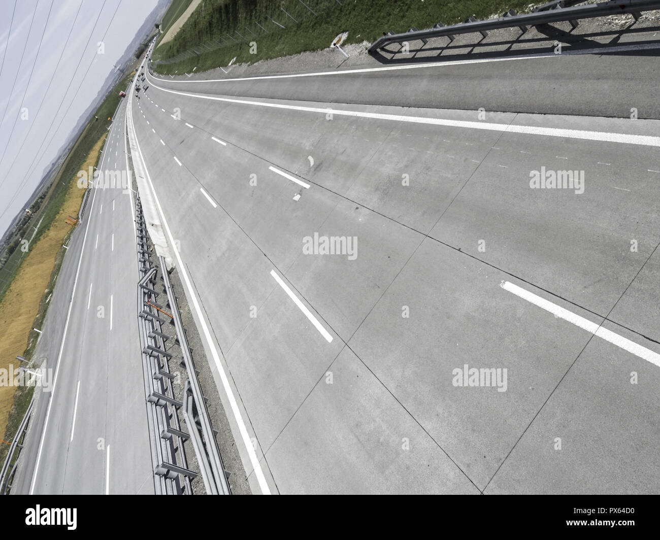 A1 West motorway, guide rail, concrete road surface Stock Photo - Alamy