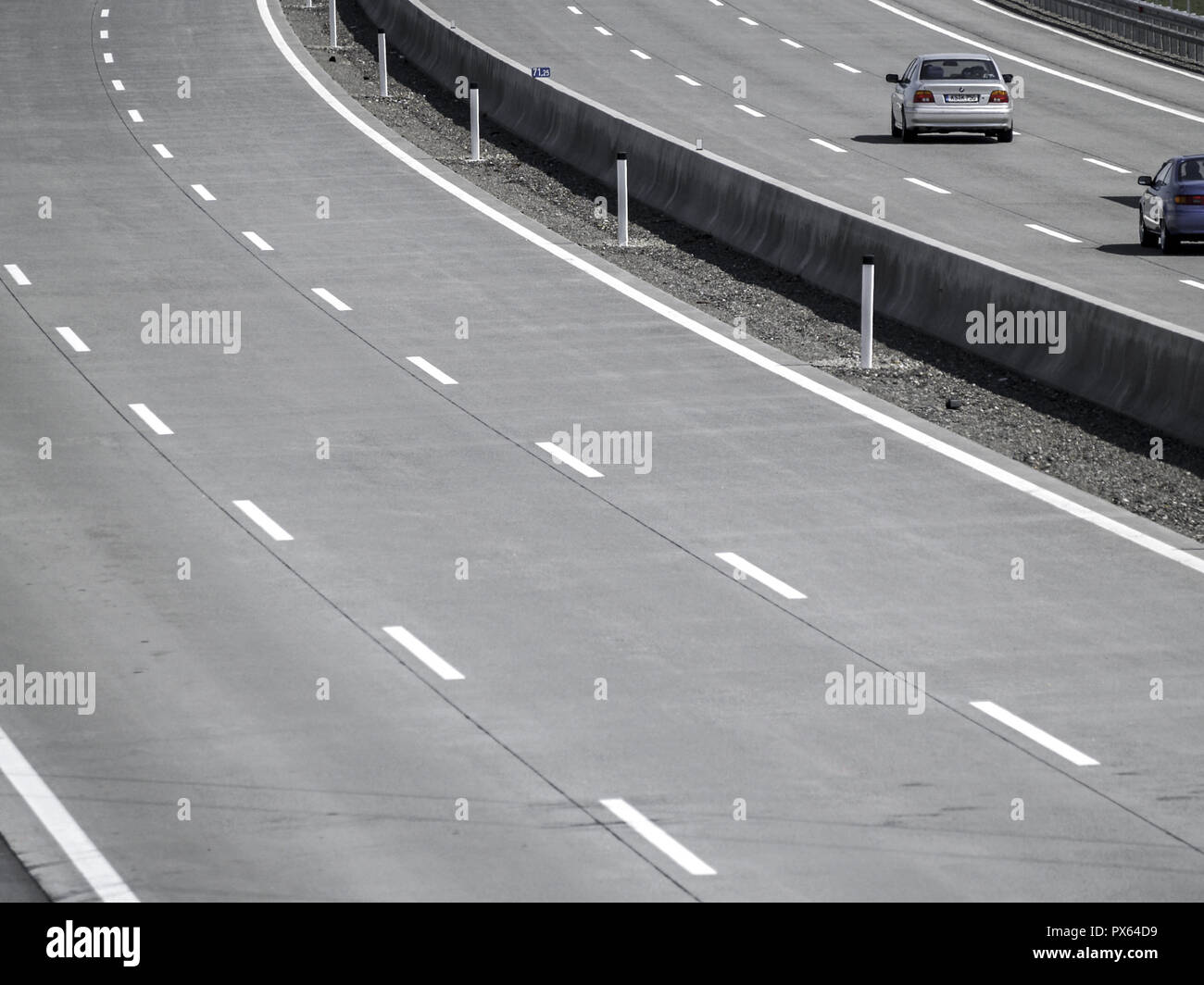 A1 West motorway, guide rail, concrete road surface Stock Photo - Alamy