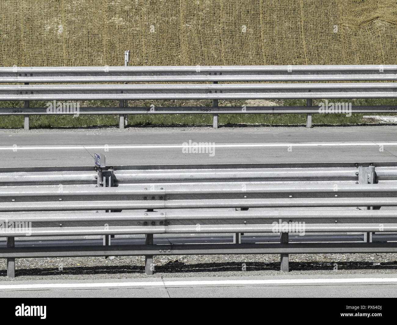 A1 West motorway, guide rail Stock Photo - Alamy