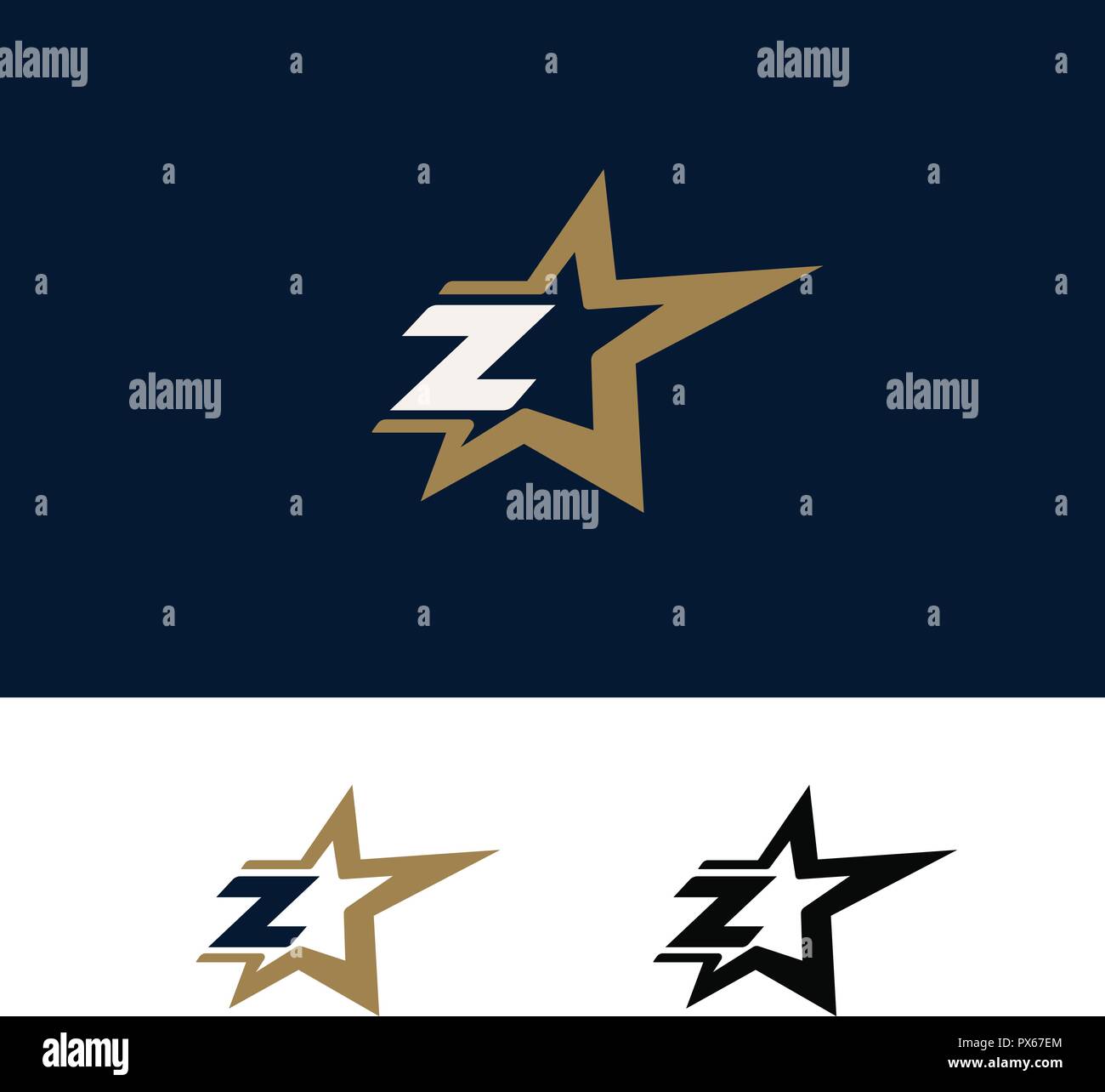 Z star logo hi-res stock photography and images - Alamy