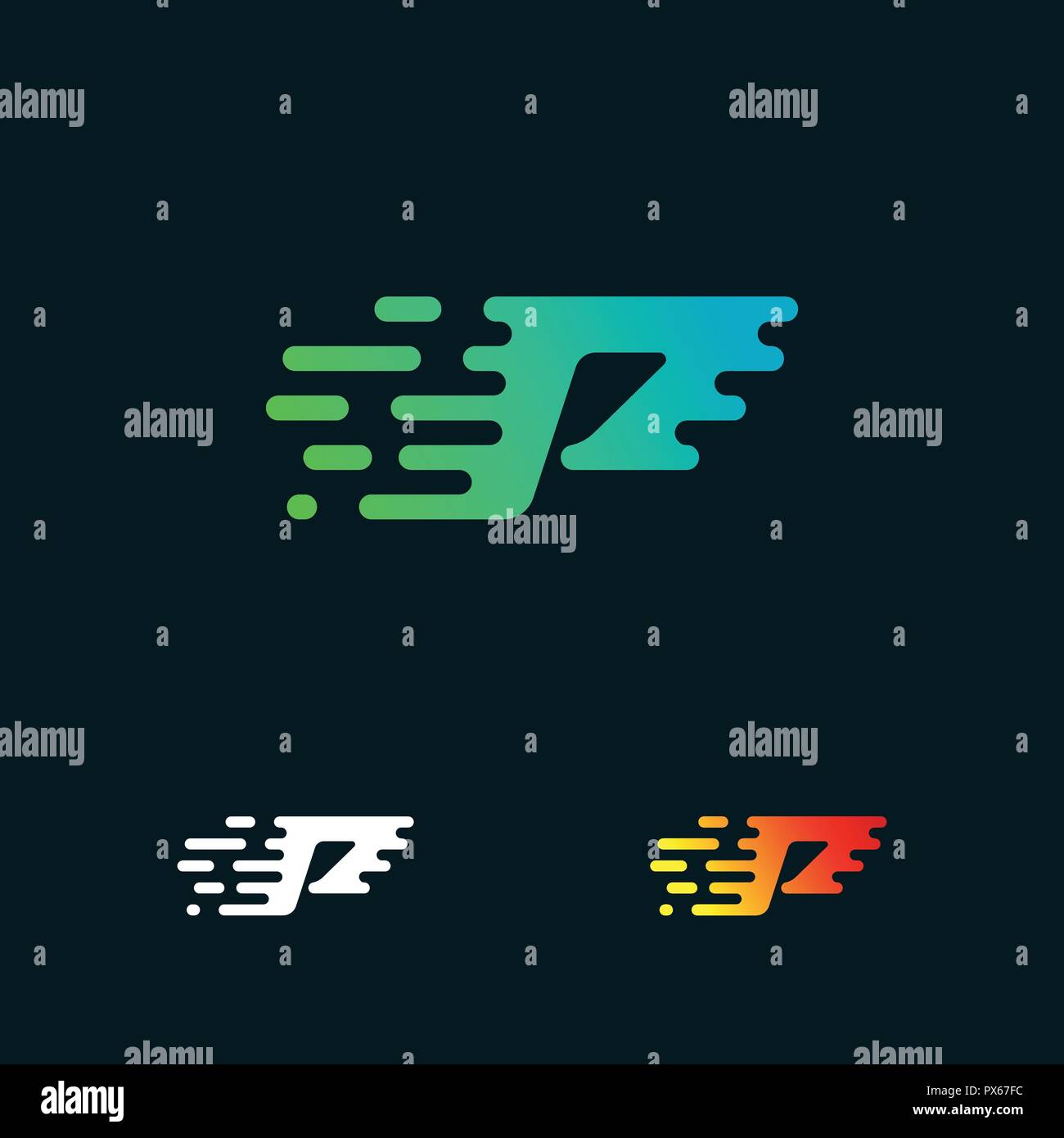 letter P modern speed shapes logo design vector Stock Vector Image ...