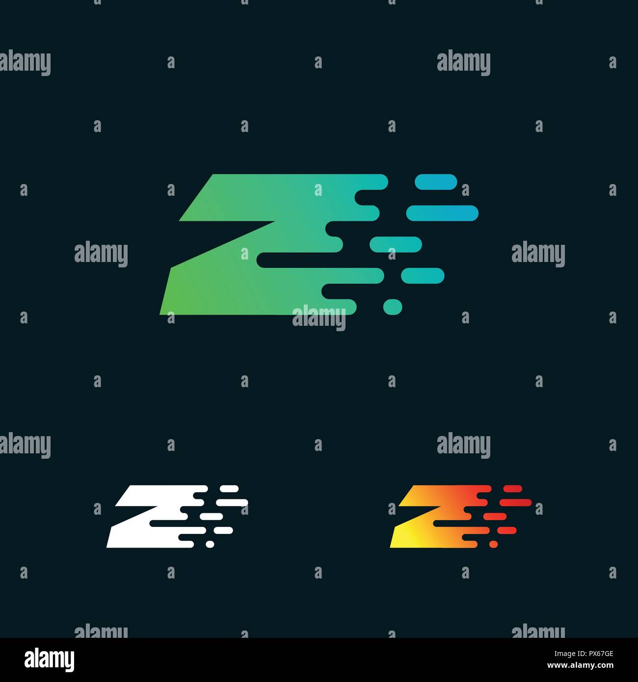 letter Z modern speed shapes logo design vector Stock Vector Image ...