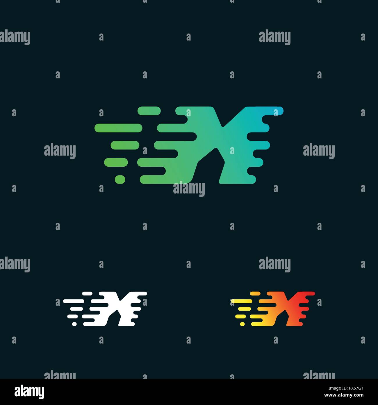 letter X modern speed shapes logo design vector Stock Vector Image ...