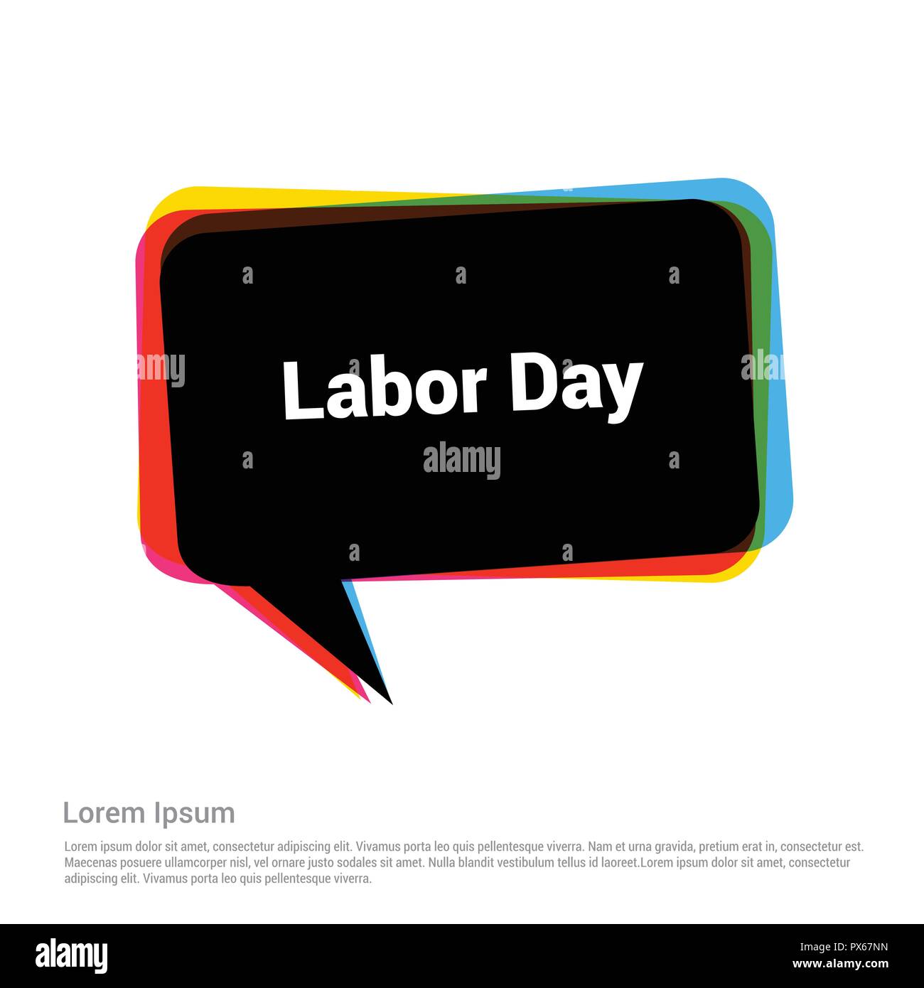 Labor day creative design with typography vector Stock Vector Image ...