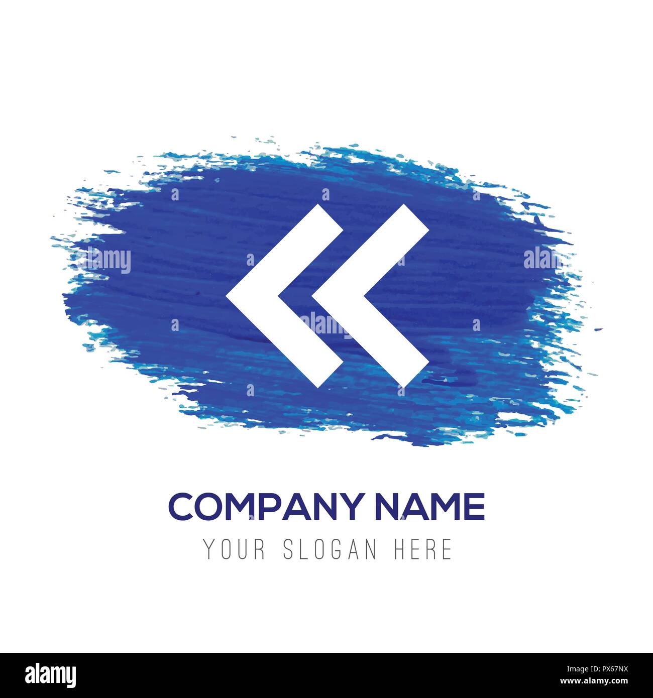 Back Icon - Blue watercolor background Stock Vector Image & Art - Alamy