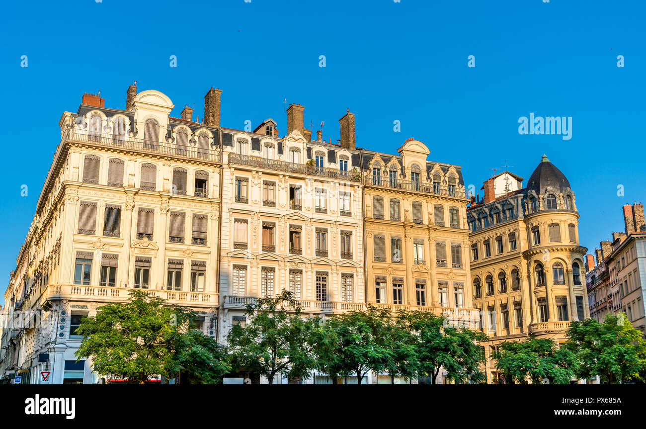 French architecture in the city centre of Lyon Stock Photo - Alamy