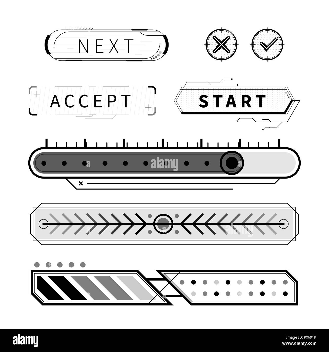 Futuristic ui layout Cut Out Stock Images & Pictures - Alamy