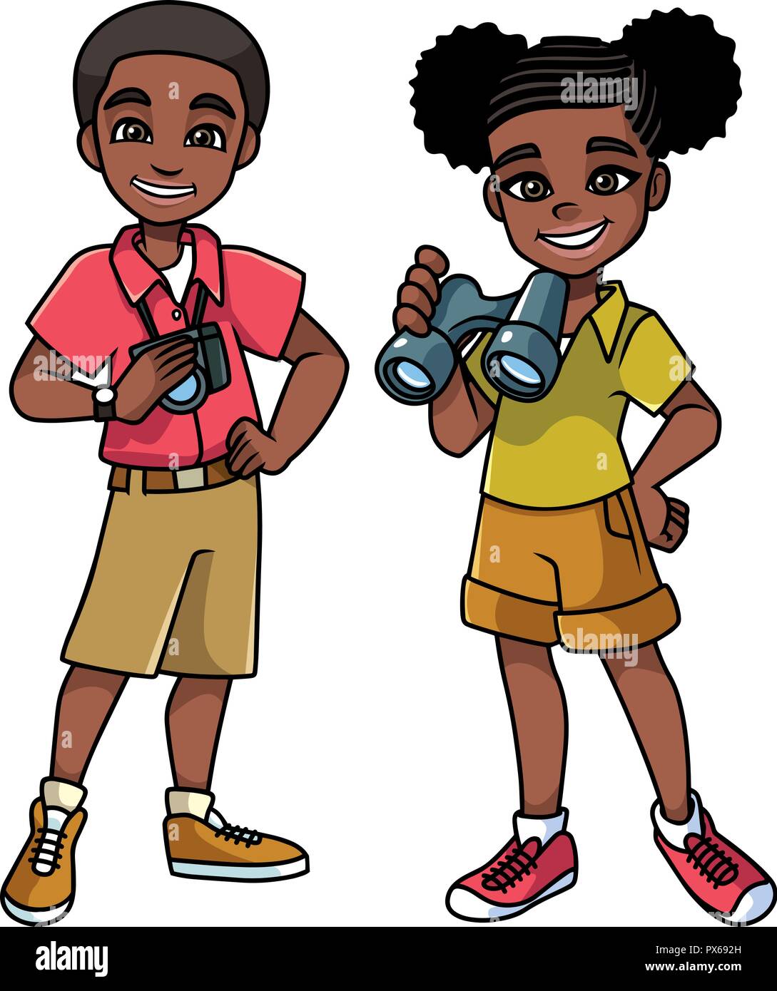 Adventure Kids Black Stock Vector Image & Art - Alamy