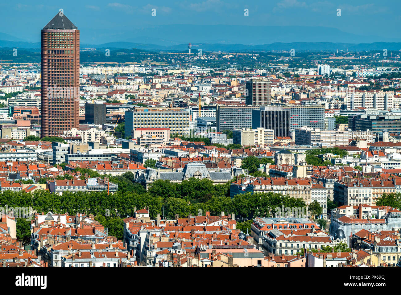 Aerial view of Lyon, France Stock Photo - Alamy