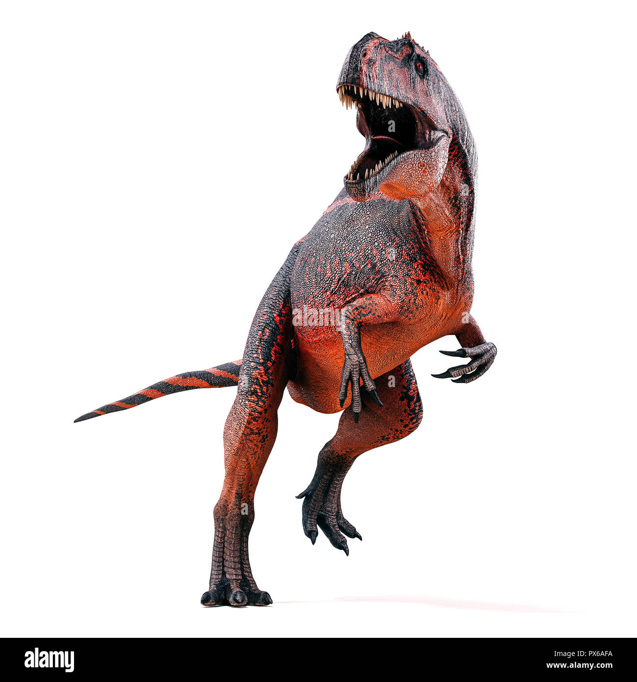 3d render of ferocious dinosaur on white background Stock Photo - Alamy