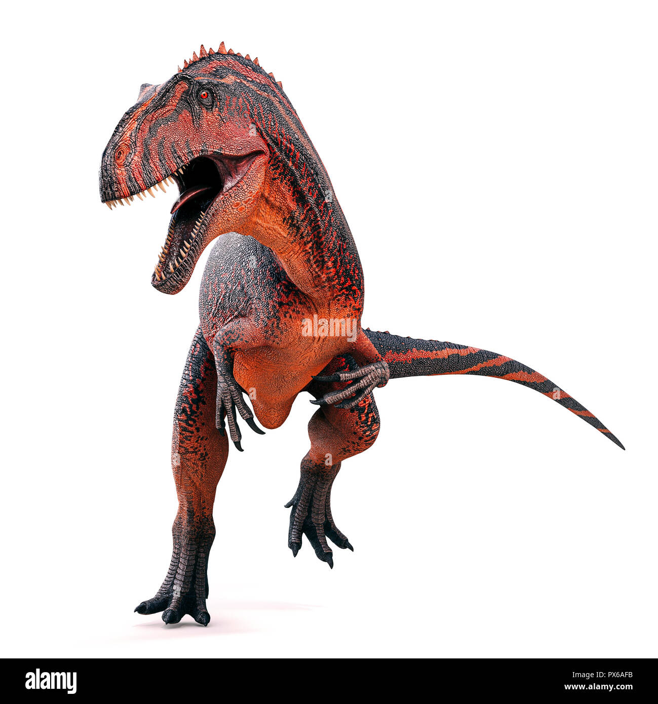 3d render of ferocious dinosaur on white background Stock Photo - Alamy