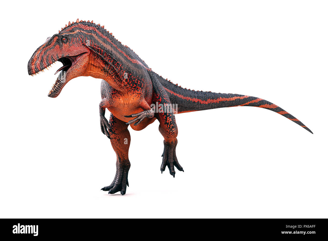 3d render of ferocious dinosaur on white background Stock Photo - Alamy