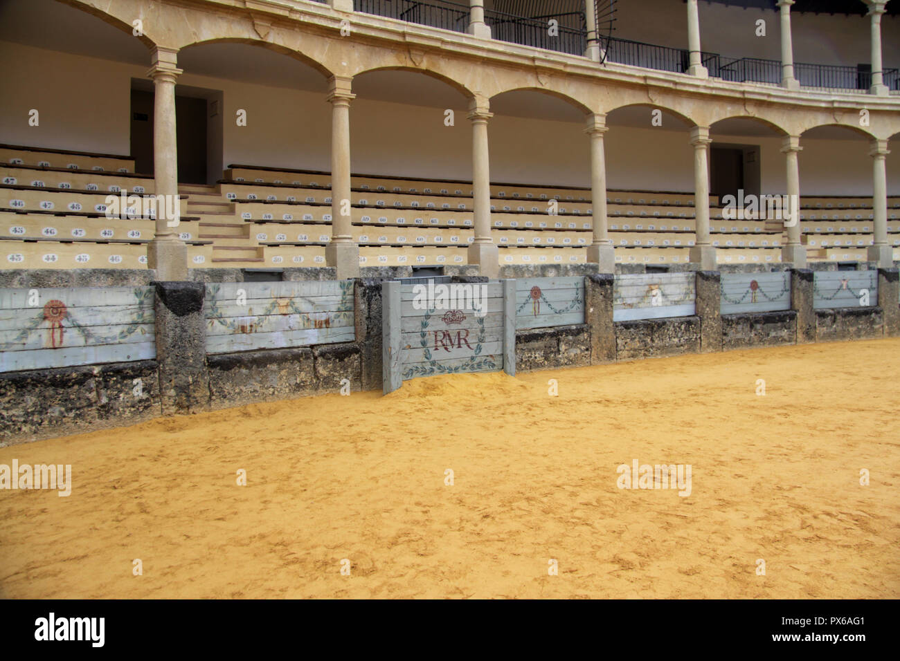 Views inside the Ronda Bullring in Spain Stock Photo - Alamy