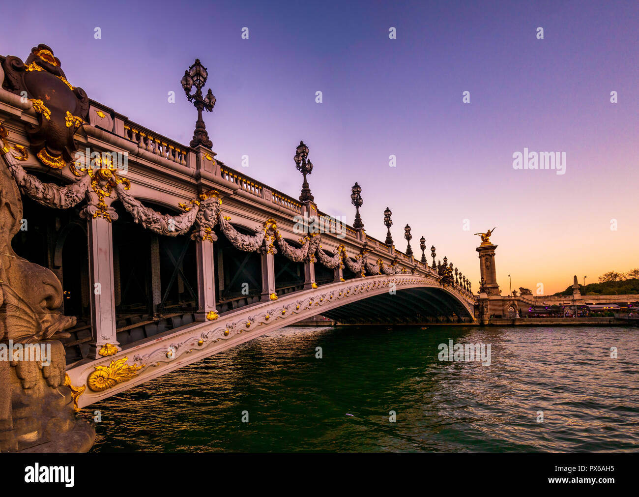 Alexander the third bridge in paris hi-res stock photography and images ...