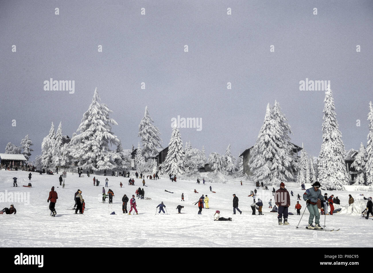 Wintersport at mountain Semmering, Austria, Lower Austria, Southern ...