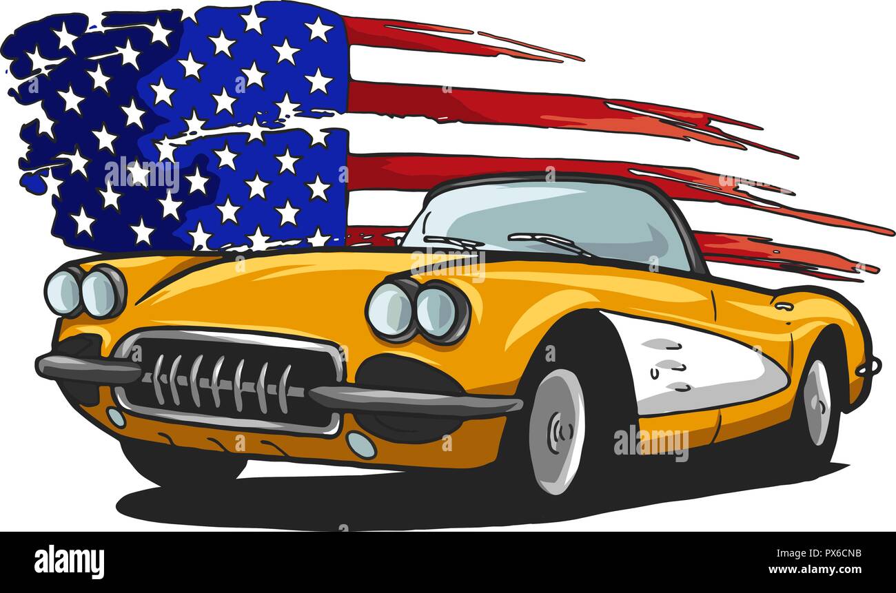 American Muscle Car Drawings