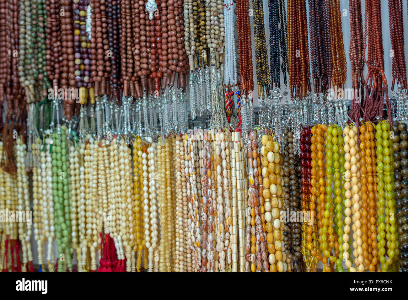 Islamic rosary with different materials, colors and shapes Stock Photo ...