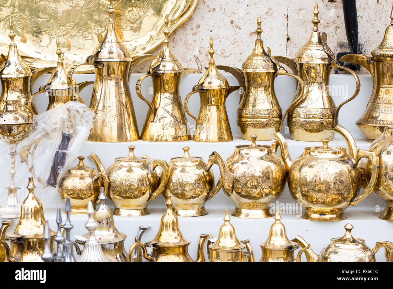 traditional brass utensils in Janadriyah festival essay in Saudi Arabia ...