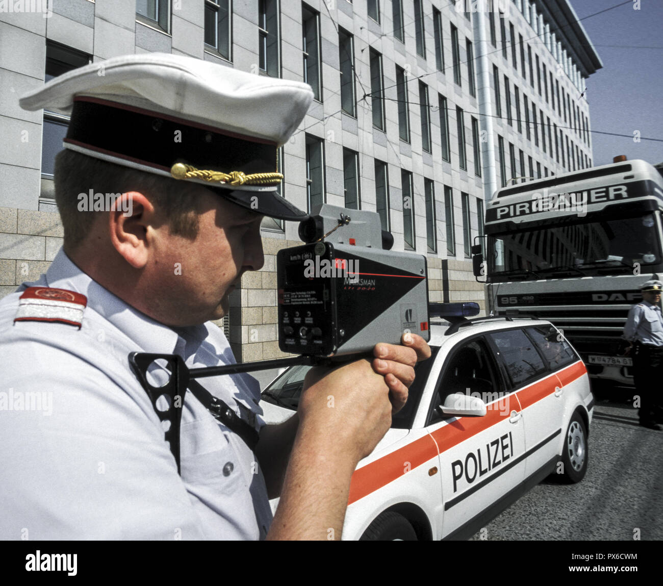 Speed measurement with radar Stock Photo - Alamy