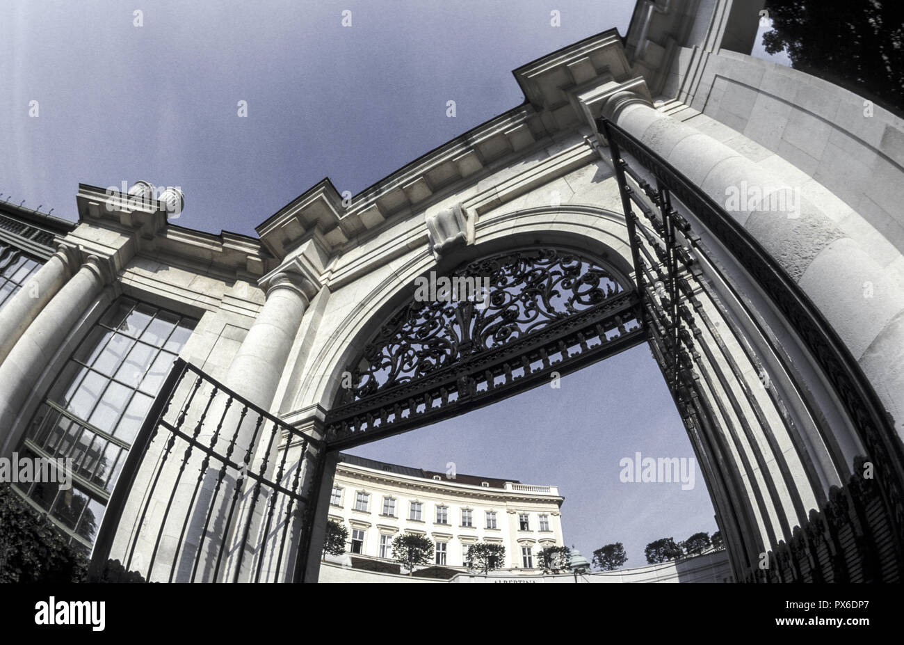 Entrance to Burggarten, Austria, Vienna, 1. district, Burggarten Stock ...
