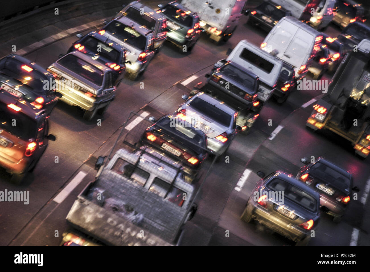 Traffic at city highway at evening, Austria, Vienna, traffic, Vienna ...