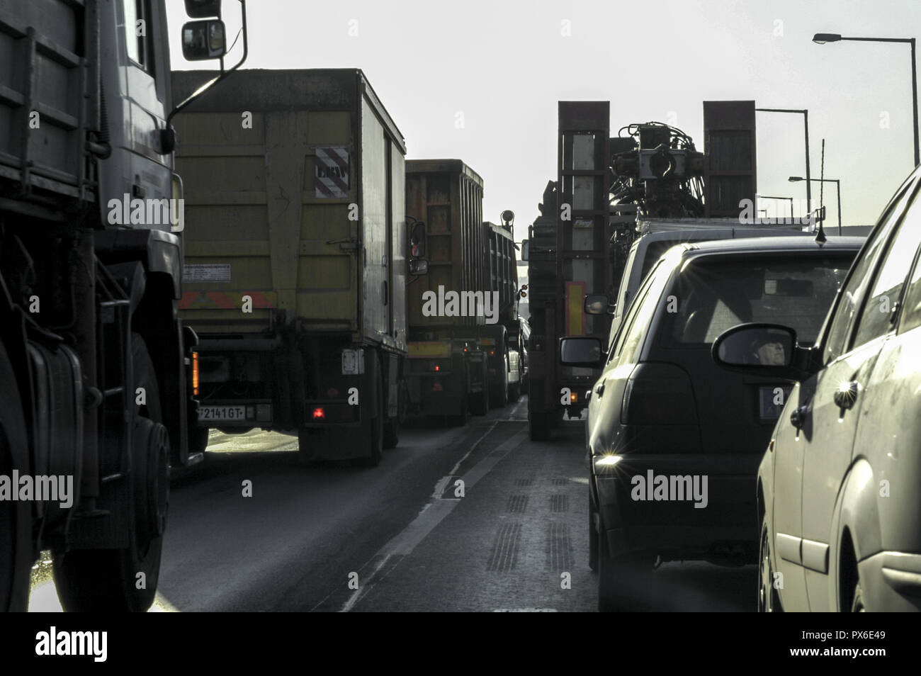 Traffic at city highway, Austria, Vienna, traffic, Vienna South-East ...