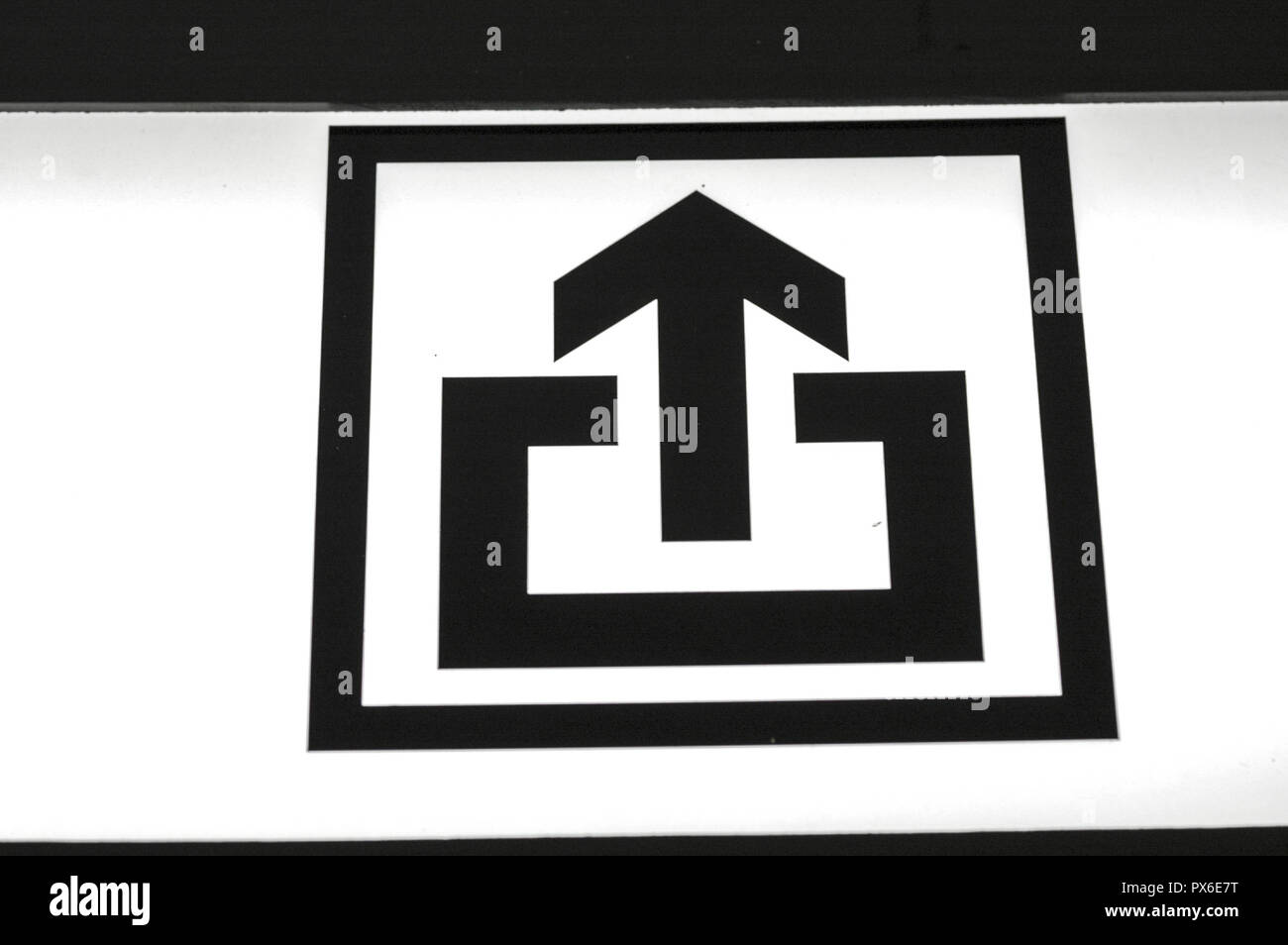 Sign, pictogram, exit Stock Photo - Alamy