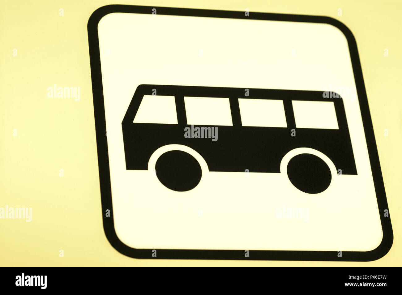 Sign, pictogram, bus Stock Photo - Alamy