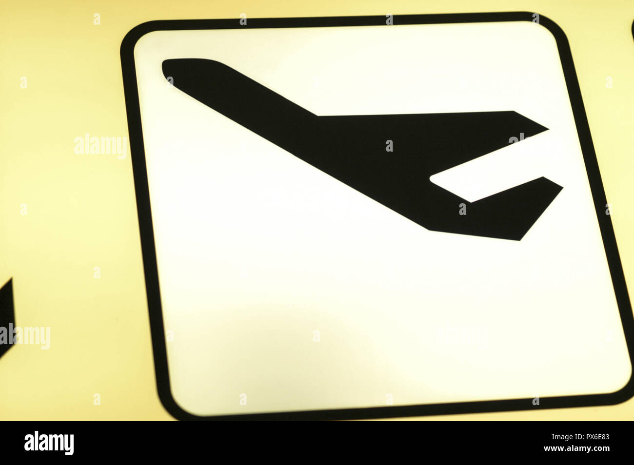 International Airport Vienna at Wien Schwechat, sign, departure ...