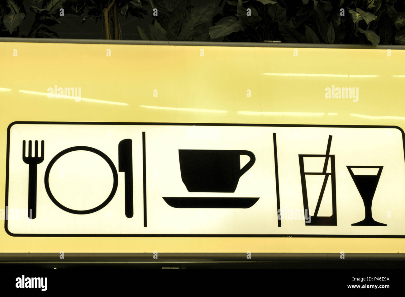 Sign, eat, drink, restaurant Stock Photo - Alamy