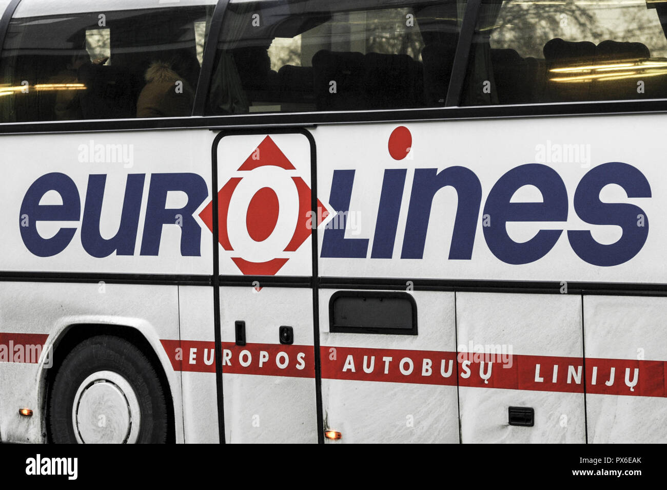 Eurolines bus with company logo Stock Photo - Alamy