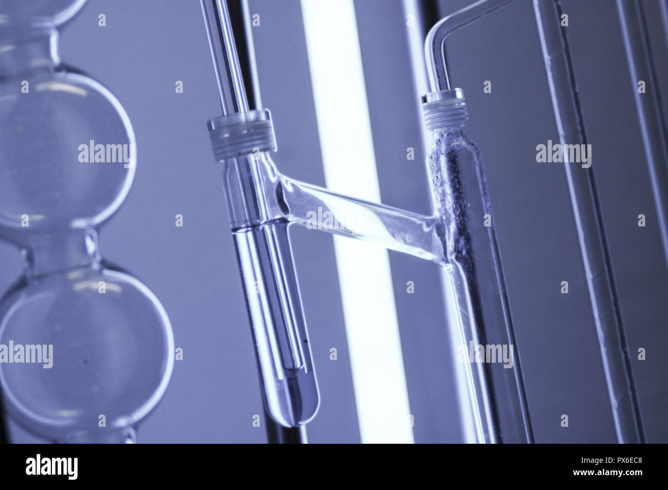 Laboratory, test arrangement, eprouvette with liquid Stock Photo - Alamy