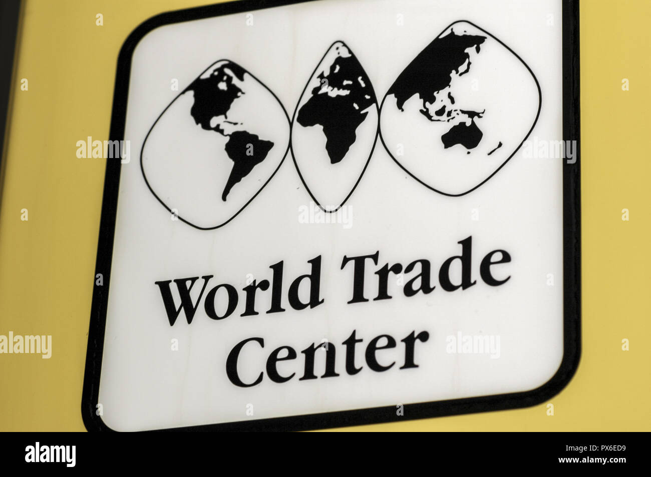 World Trade Center, sign with symbol, Austria, Lower Austria, Vienna ...