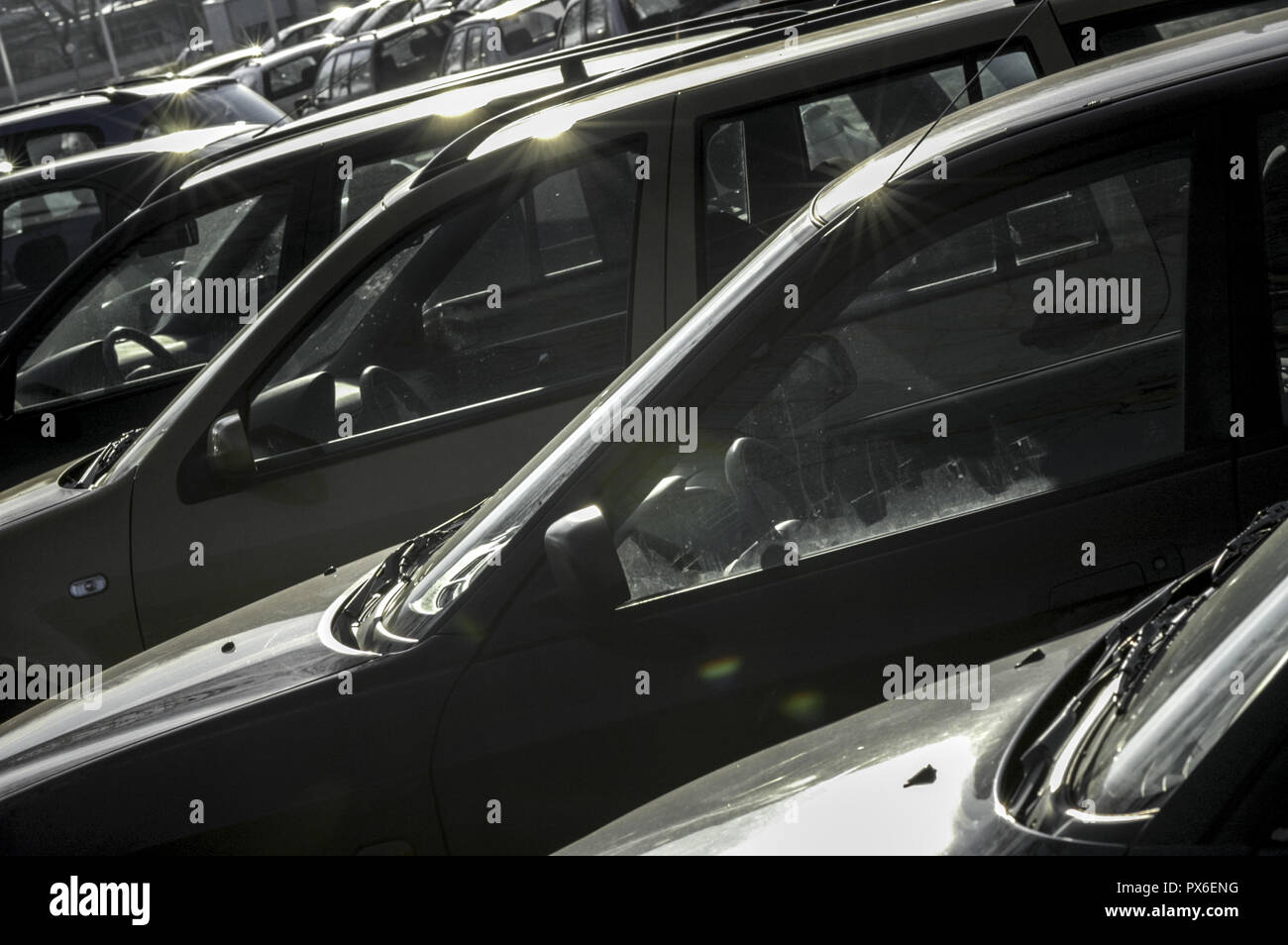 Parking cars, Austria, Vienna, traffic Stock Photo - Alamy