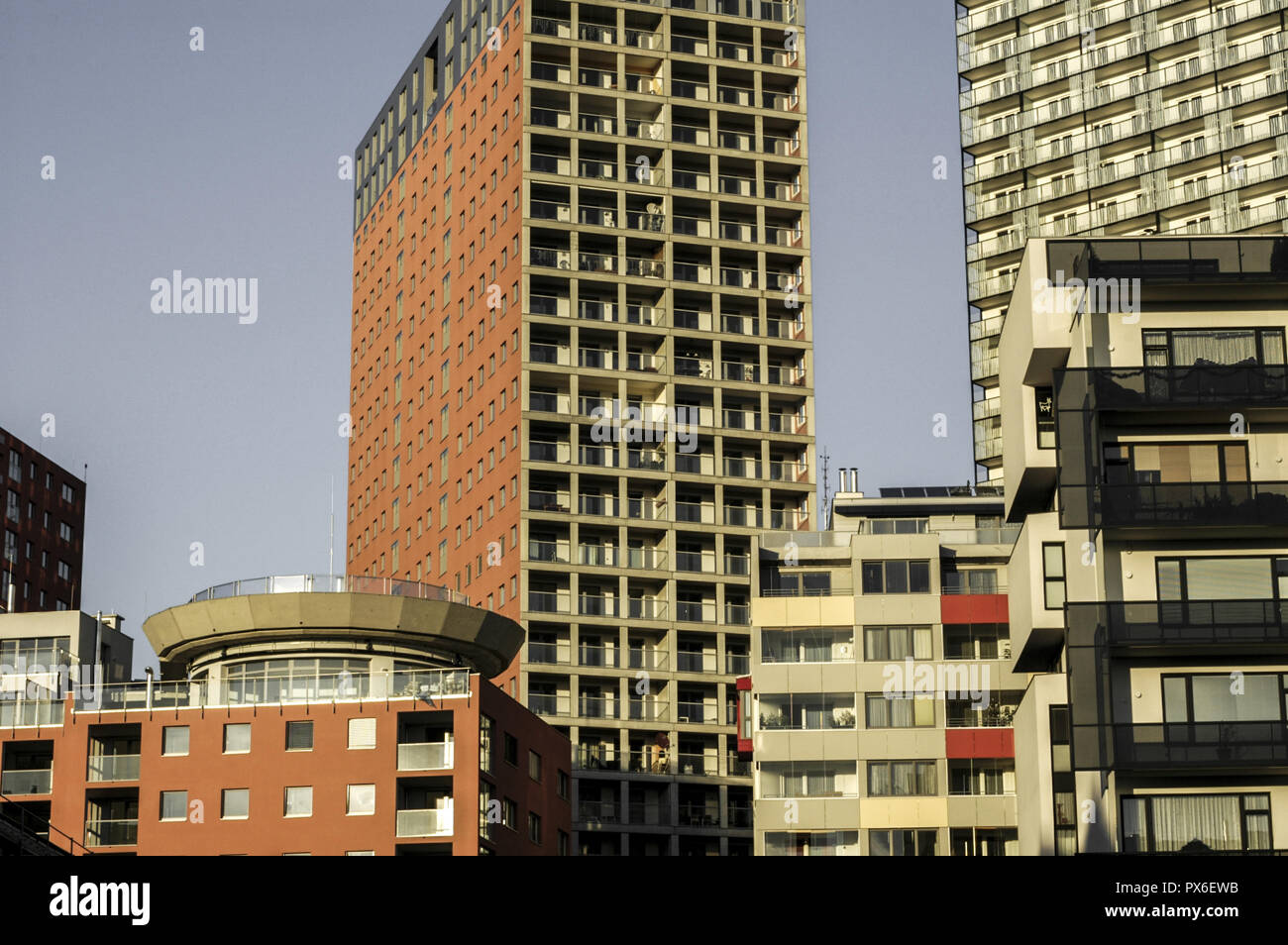 Wienerberg City, modern architecture, blocks of flats, Austria, Vienna ...