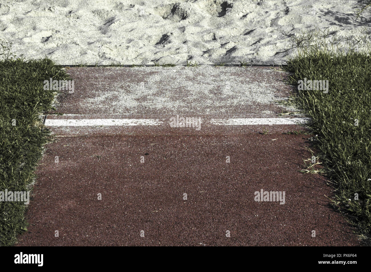 Sport, athletics, long jump, scratch line Stock Photo - Alamy