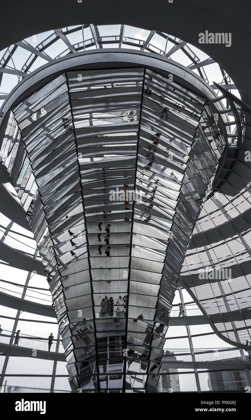 German parliament Reichstag, modern glass dome, Germany, Berlin ...