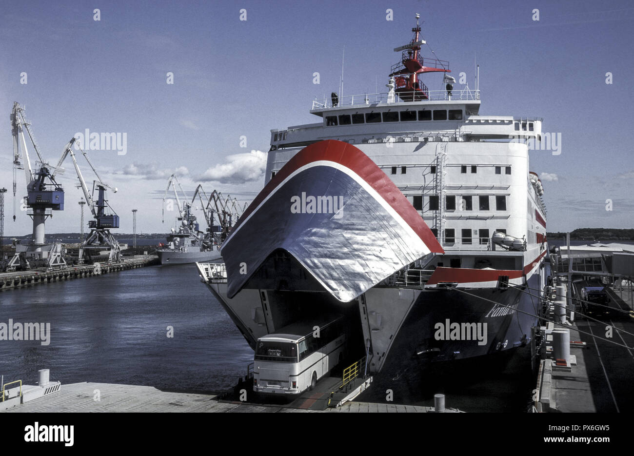Ferry, Estonia, Tallinn, harbour Stock Photo - Alamy