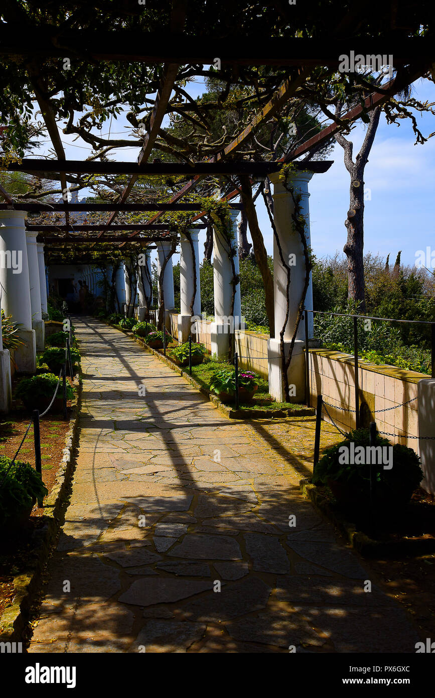 The Villa San Michele in Anacapri which was the home built by Swedish Doctor Axel Munthe.Its ...