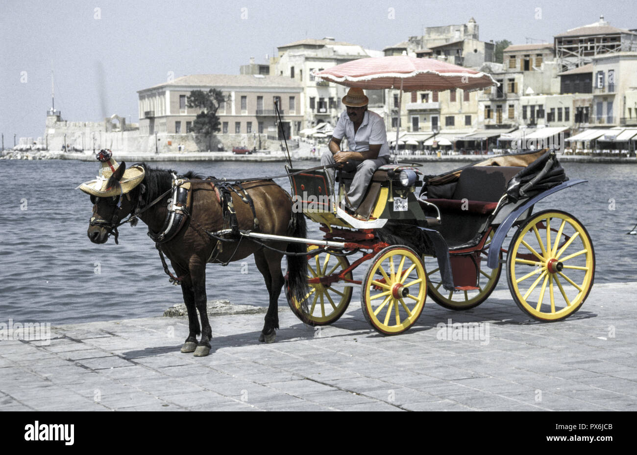 Horse carriage, Greece, Crete, Chania Stock Photo - Alamy