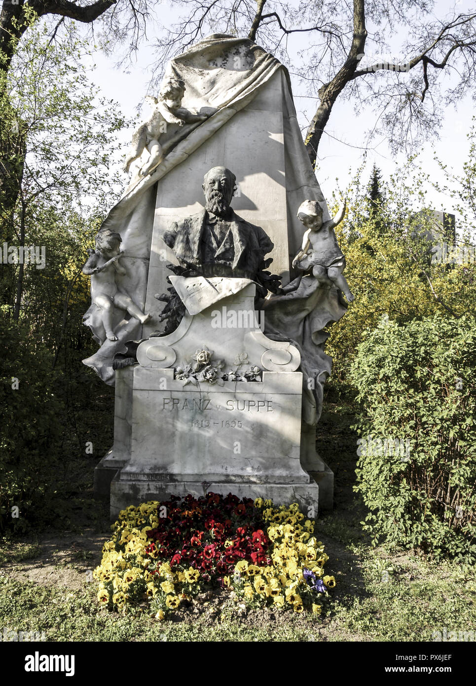 Vienna, central cemetery grave of Franz von Suppe, Austria, 11 ...