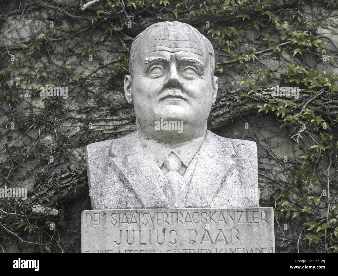 Bust of Julius Raab, former Federal Chancellor of Austria, Austria ...