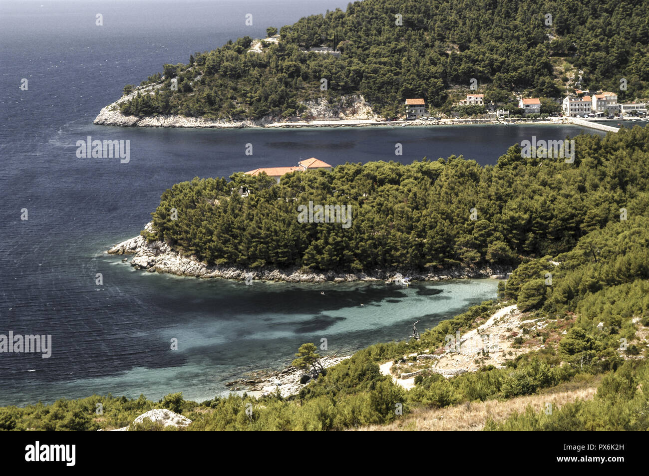 Bay of Trstenik, Croatia, Peninsula Peljesac, Trstenik Stock Photo - Alamy