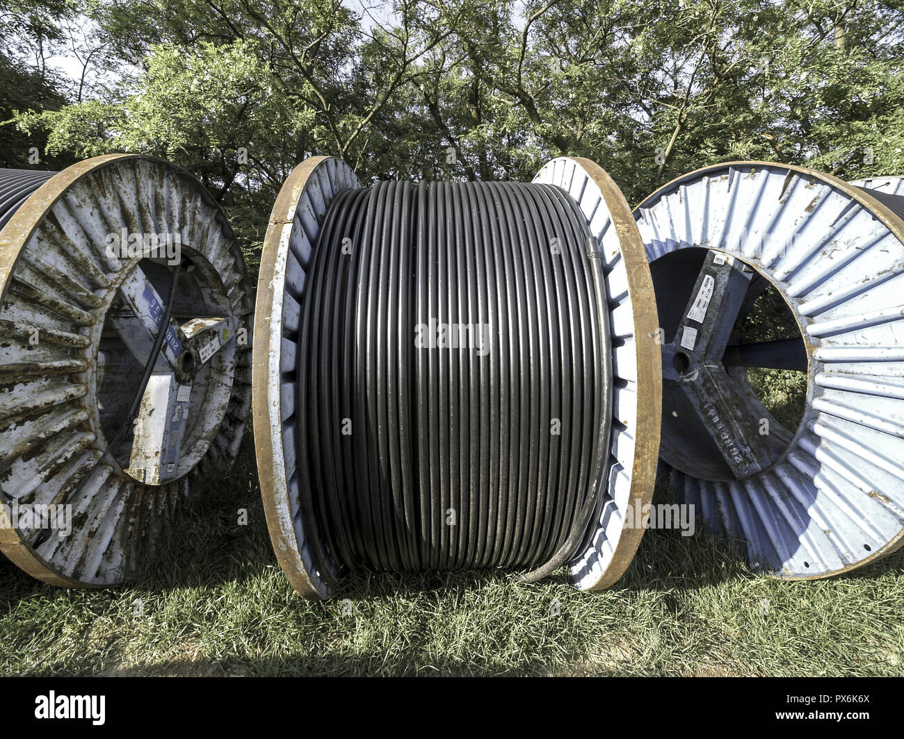 Cable roll, cable reel Stock Photo - Alamy