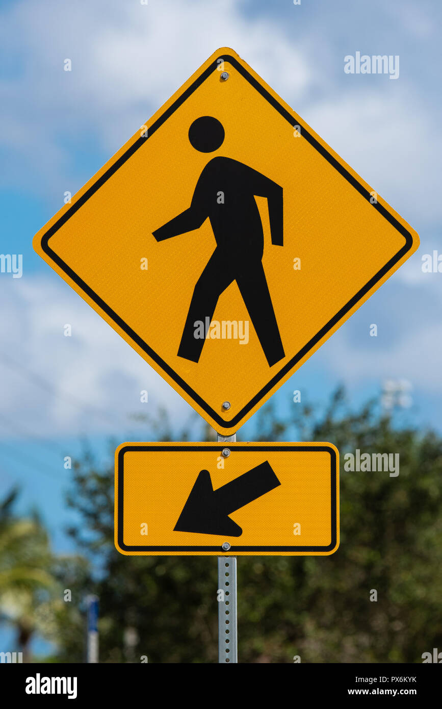 Pedestrian Crossing Sign Stock Photo - Alamy