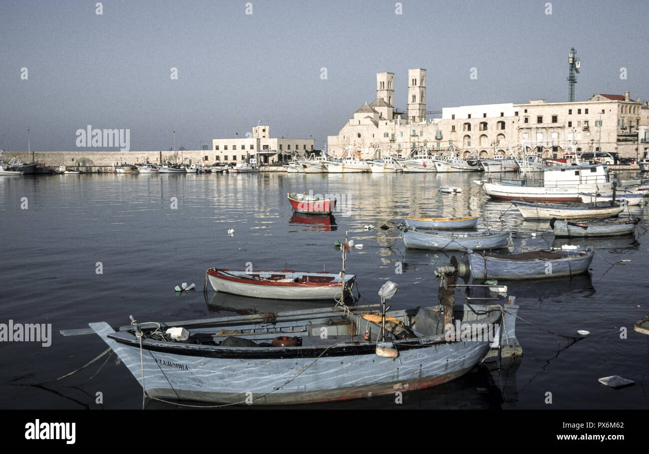 City view with harbour, Italy, Aplulia, Mofetta Stock Photo - Alamy