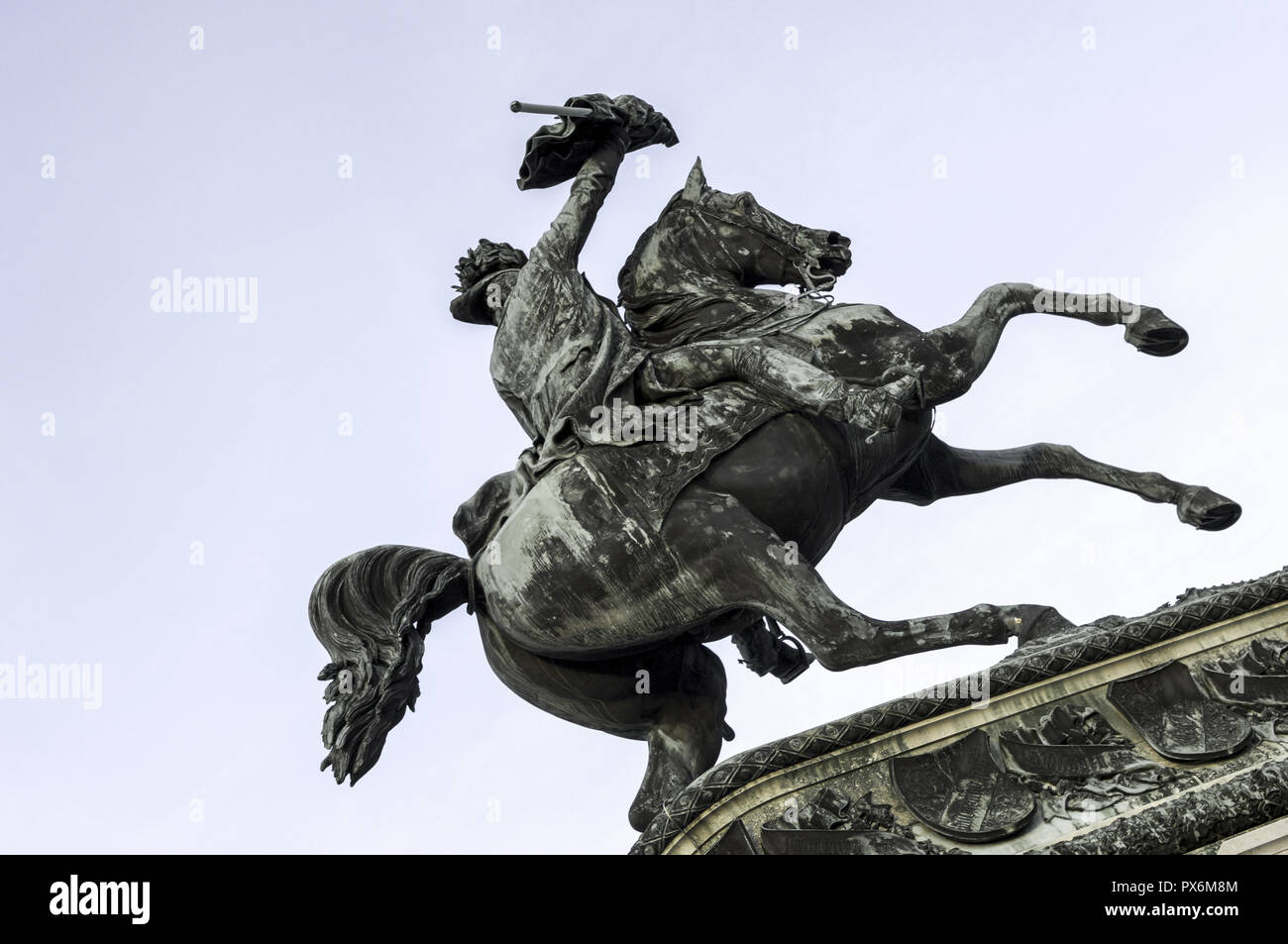 Statue, rider on a horse, Austria, Vienna, 1. district, Heldenplatz ...