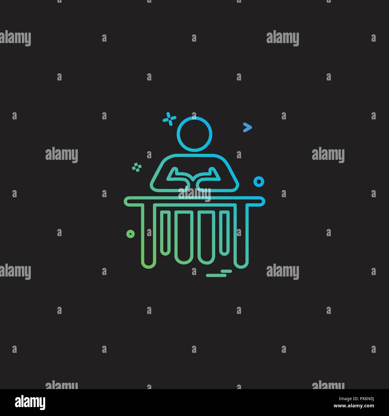 administrative desk reception icon vector desige Stock Vector Image ...